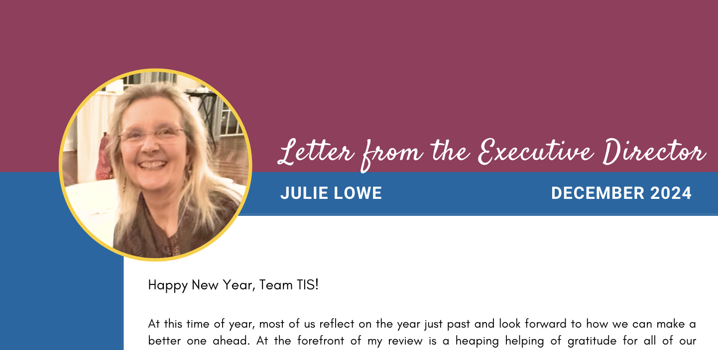 May Letter from the Executive Director, Julie Lowe